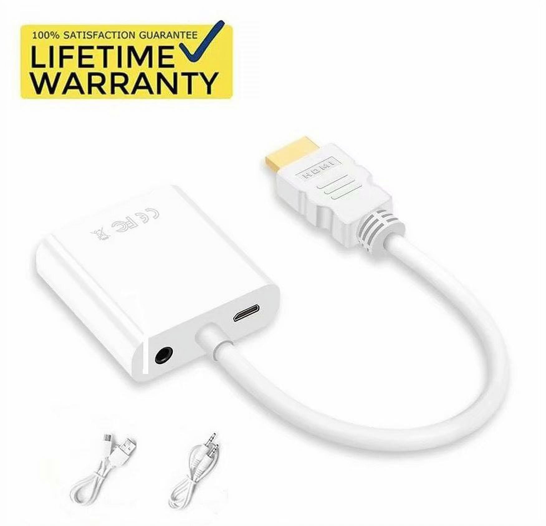 HDMI to VGA Converter Adapter with 3.5mm Audio Jack Supports HD 1080P ...