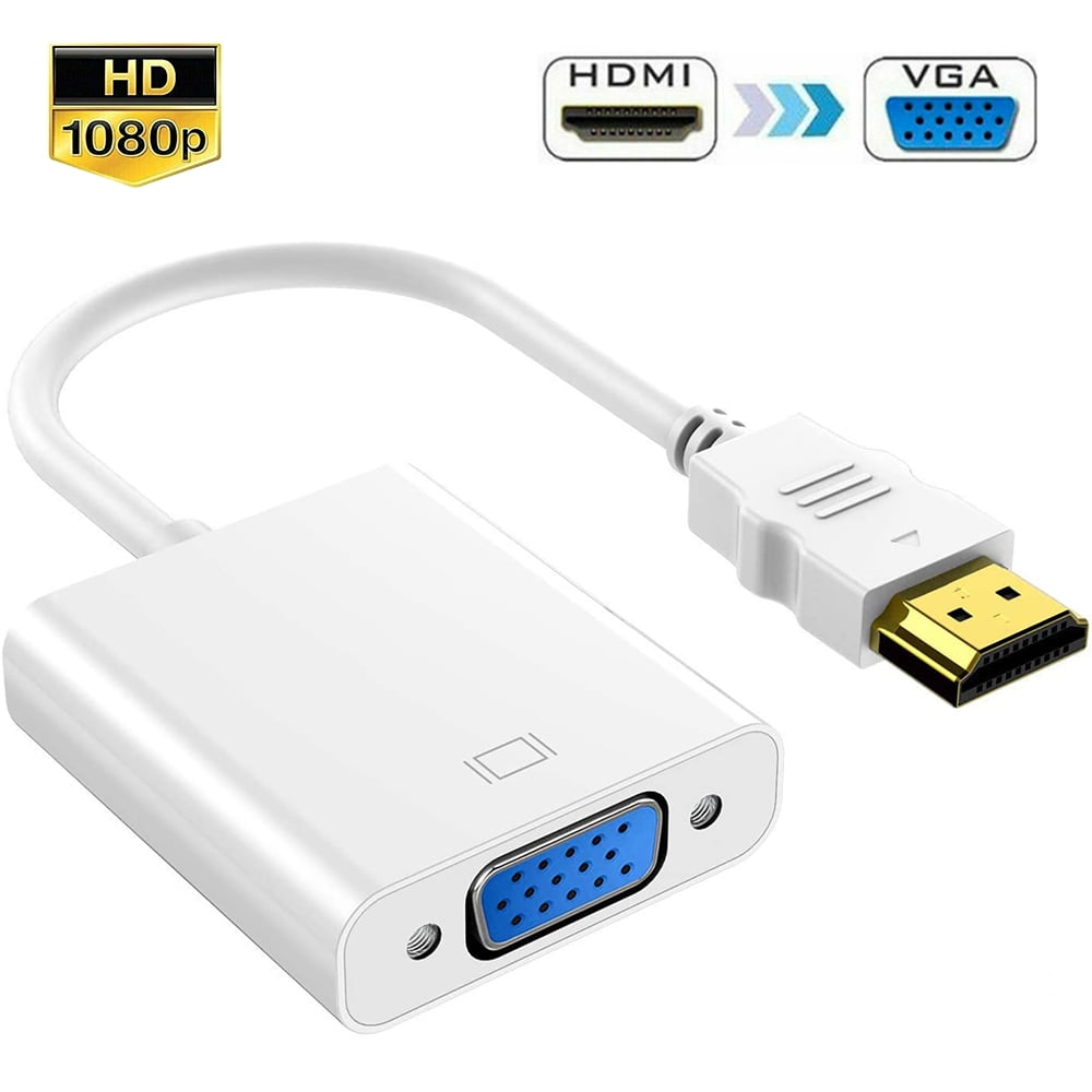 HDMI to VGA, Gold-Plated HDMI to VGA Adapter Cable(Male to Female) with ...