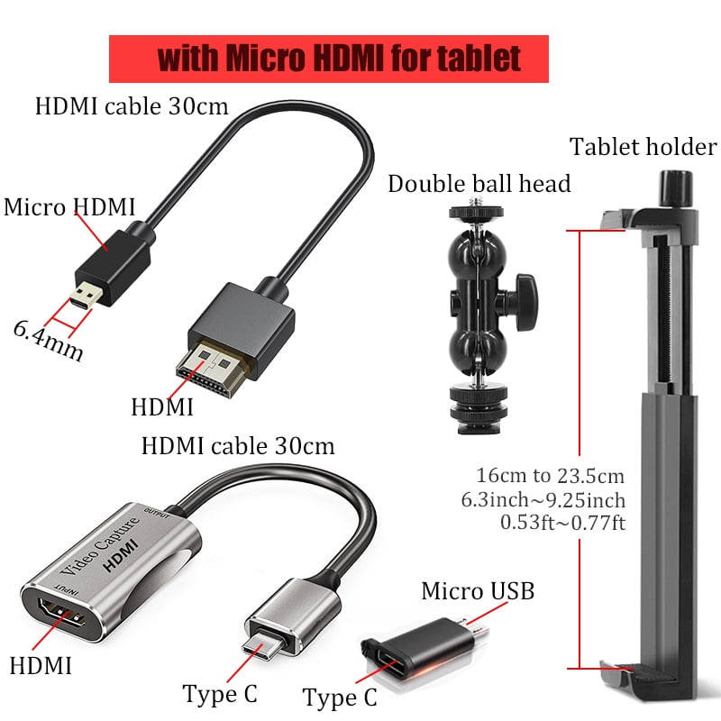 HDMI Video Capture Card Adapter for Android Phone/Tablet – DSLR Camera ...