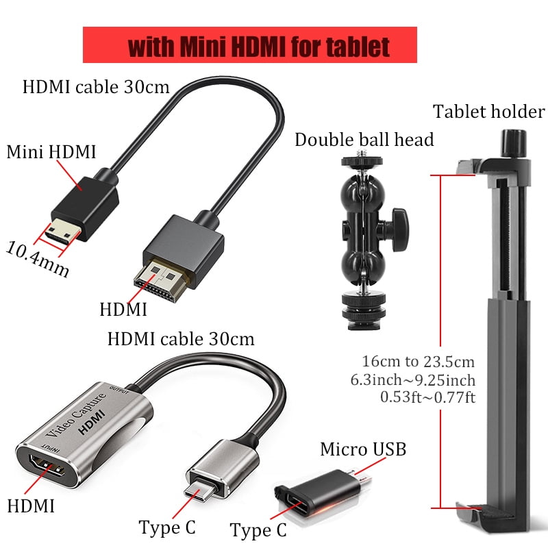 HDMI Video Capture Card Adapter for Android Phone/Tablet – DSLR Camera ...