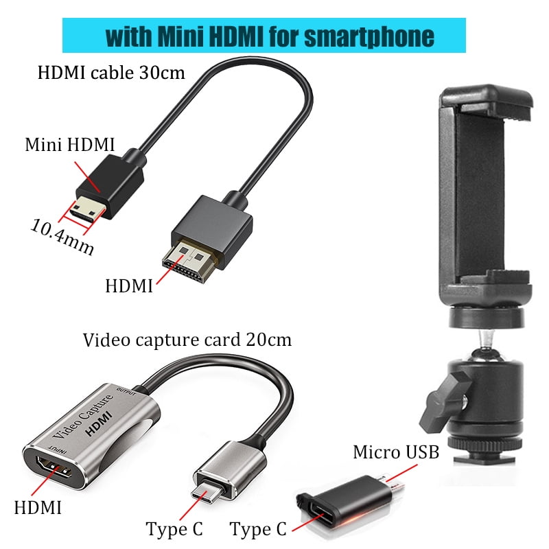 HDMI Video Capture Card Adapter for Android Phone/Tablet – DSLR Camera ...
