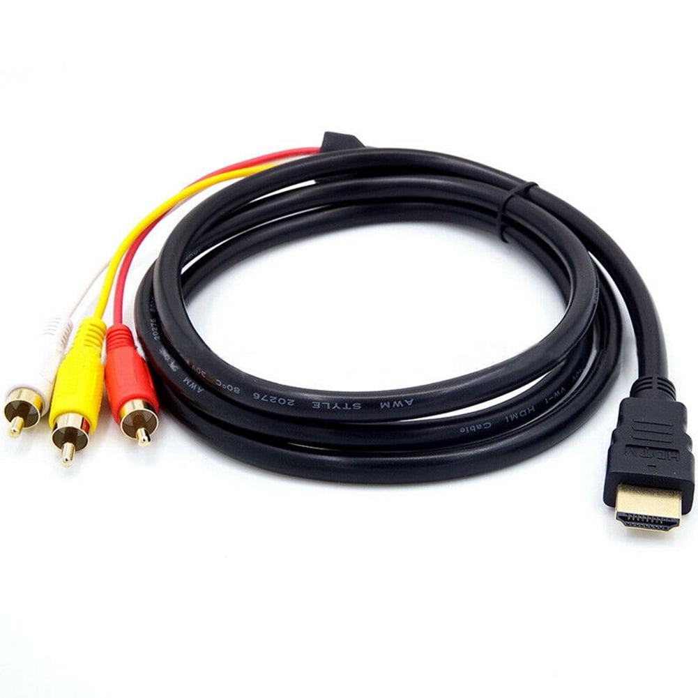 HDMI-compatible to RCA Cable,HDMI-compatible Male to 3rca Video Audio AV Composite Male M/M ...