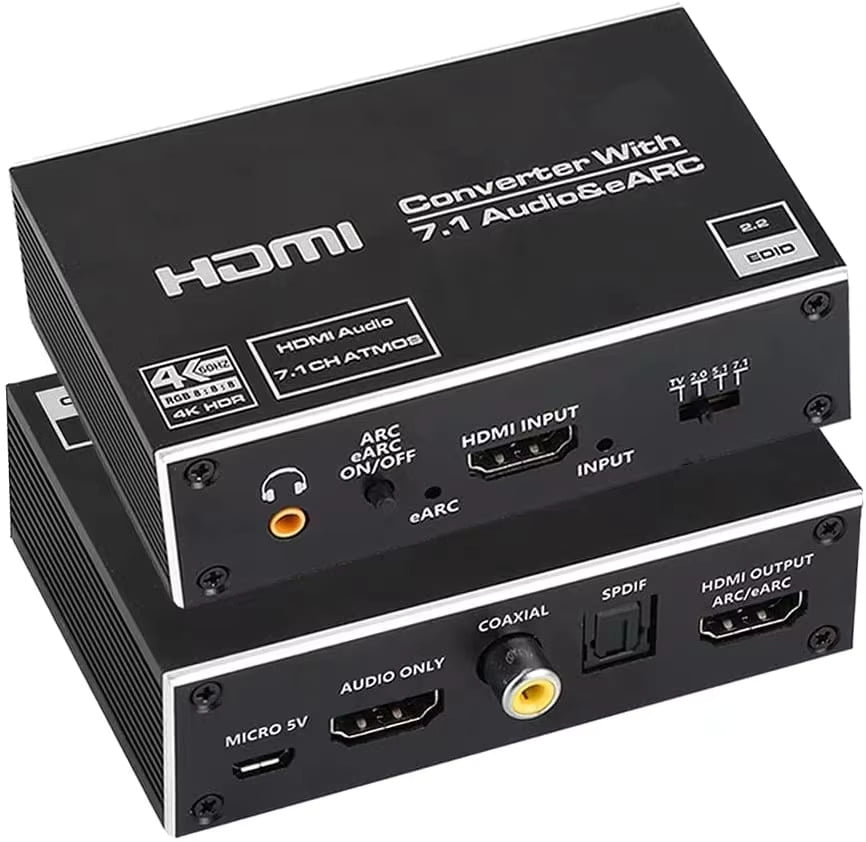 HDMI eARC Audio Extractor 4K HDMI2.0 7.1CH 4K 120Hz,eARC/ARC Audio ...