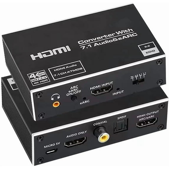 HDMI eARC Audio Extractor 4K HDMI2.0 7.1CH 4K 120Hz,eARC/ARC Audio ...