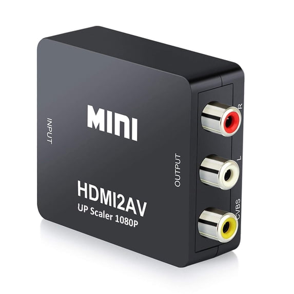 HDMI to RCA Adapter, HDMI to AV CVBS Composite Video Audio Converter ...