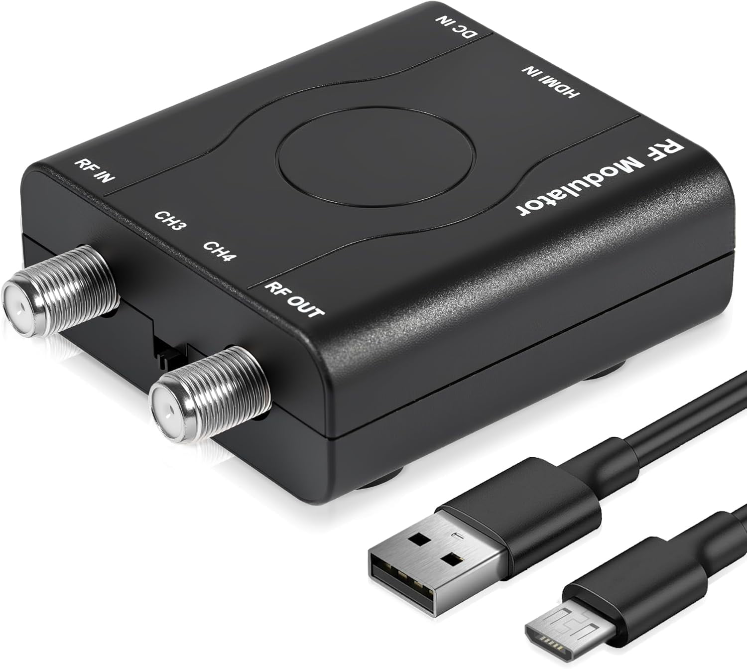 HDMI to RF Modulator, HDM61 VHF HDMI to RF Converter Adapter for TV ...