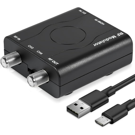 HDMI to RF Modulator, HDM61 VHF HDMI to RF Converter Adapter for TV ...