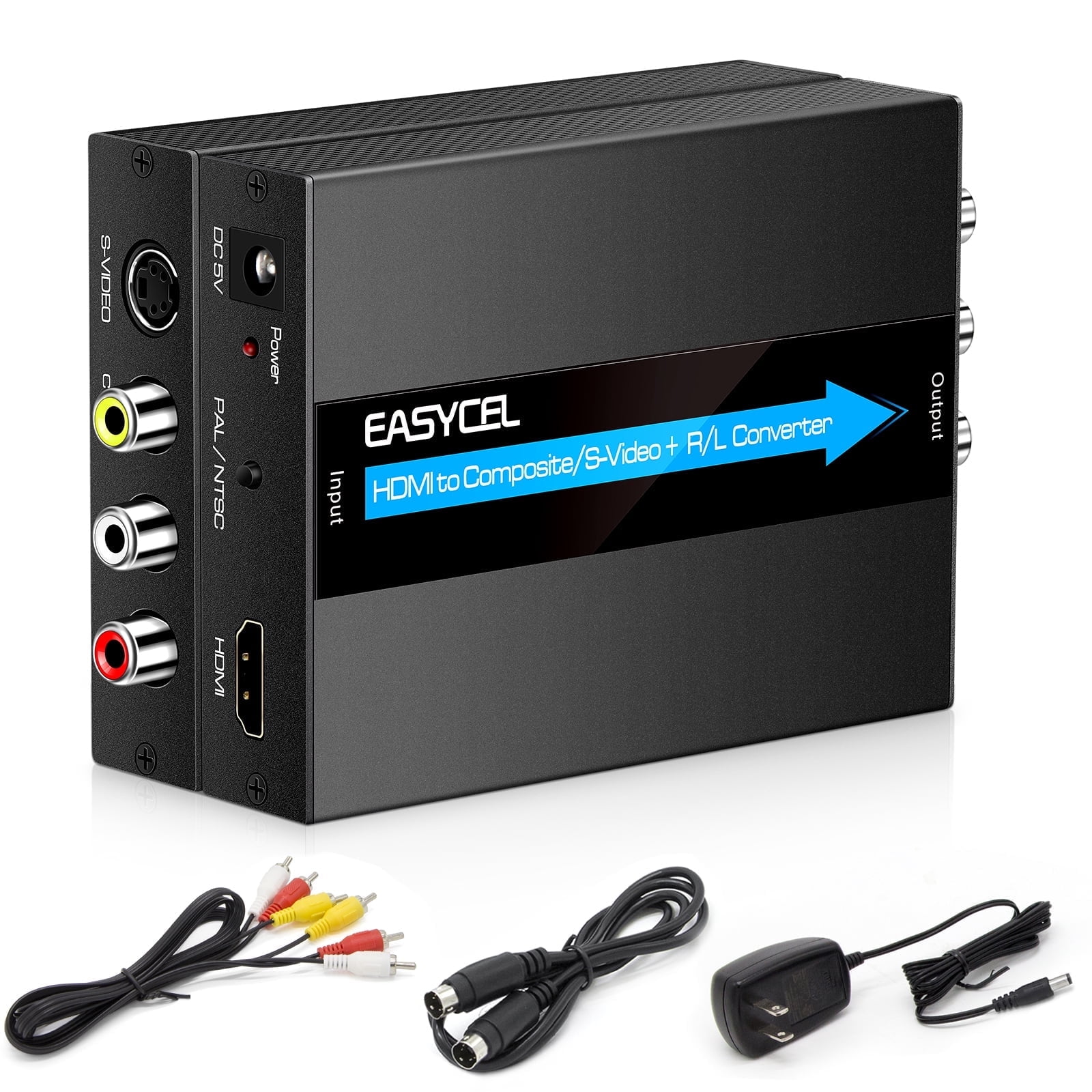 HDMI to S-video RCA Converter with S-video and RCA Cables, HDMI to Composite AV CVBS Converter ...