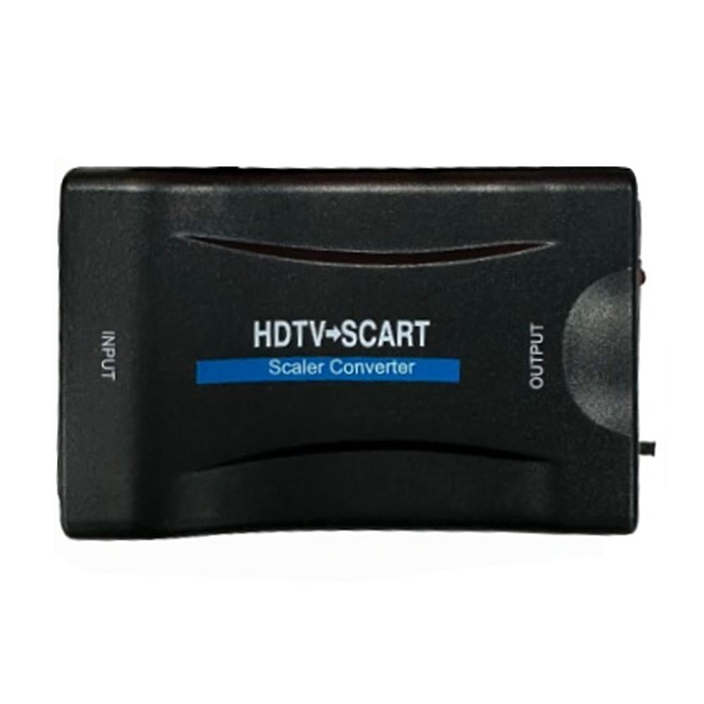 HDMI to SCART Converter, 1080p Scaler for Old TV, NTSC PAL AV Adapter ...