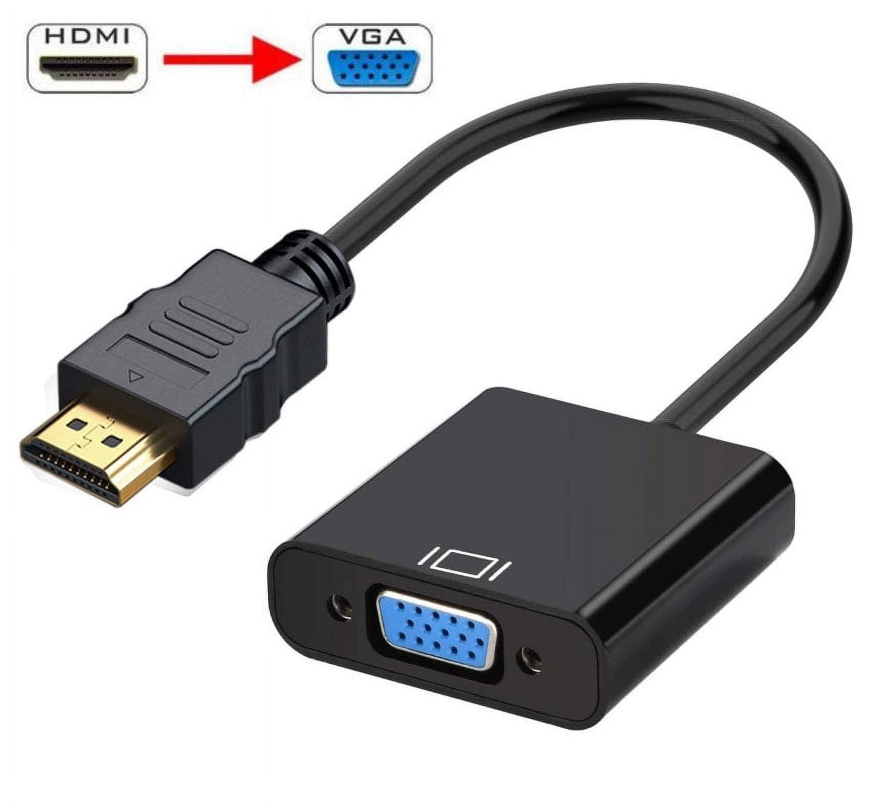 HDMI to VGA Adapter, Black, 1 Pack，Compatible with Chromebook ...