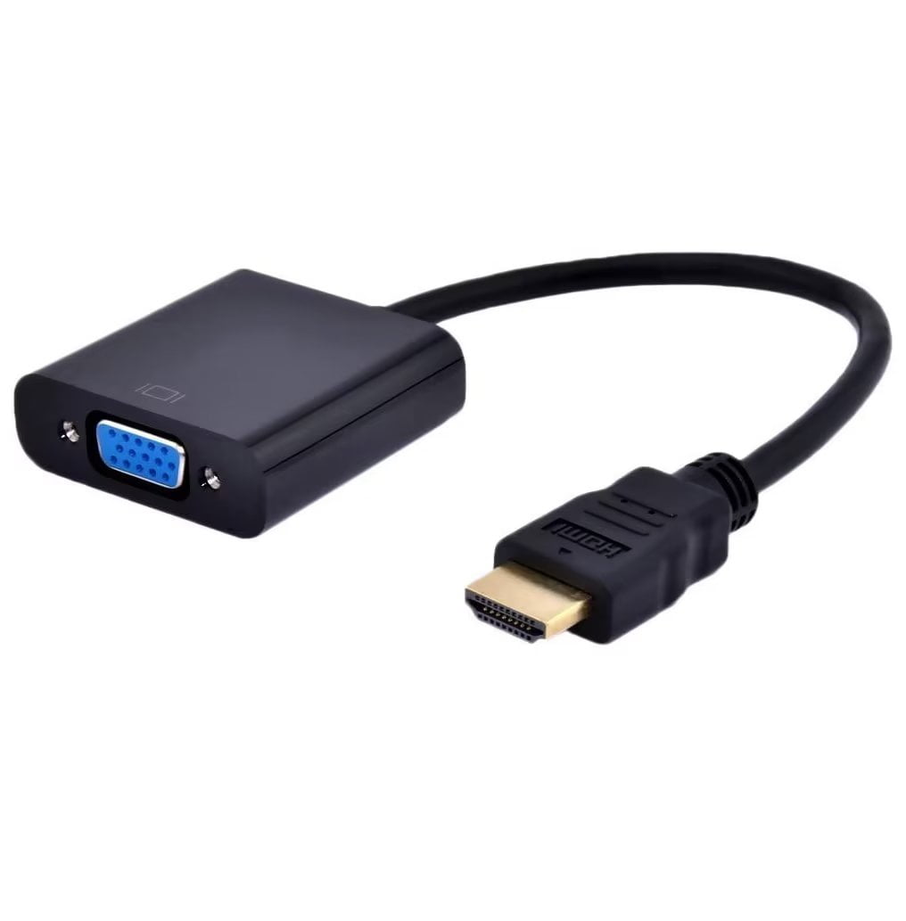 HDMI to VGA Cable Adapter Converter 15 Pin d Sub, HDMI Gold Male to VGA ...