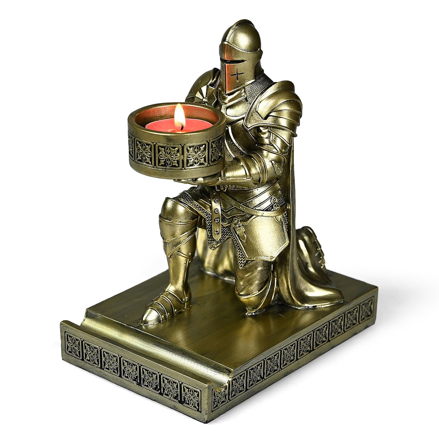 HDMbigmi King's Guard Kneeling Knight Candlestick Holders Resin Posture ...