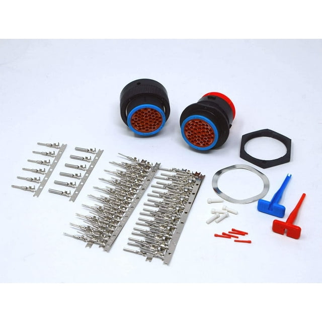 HDP20 Bulkhead 47-pin Connector kit, 14, 20 AWG Stamped Contacts ...