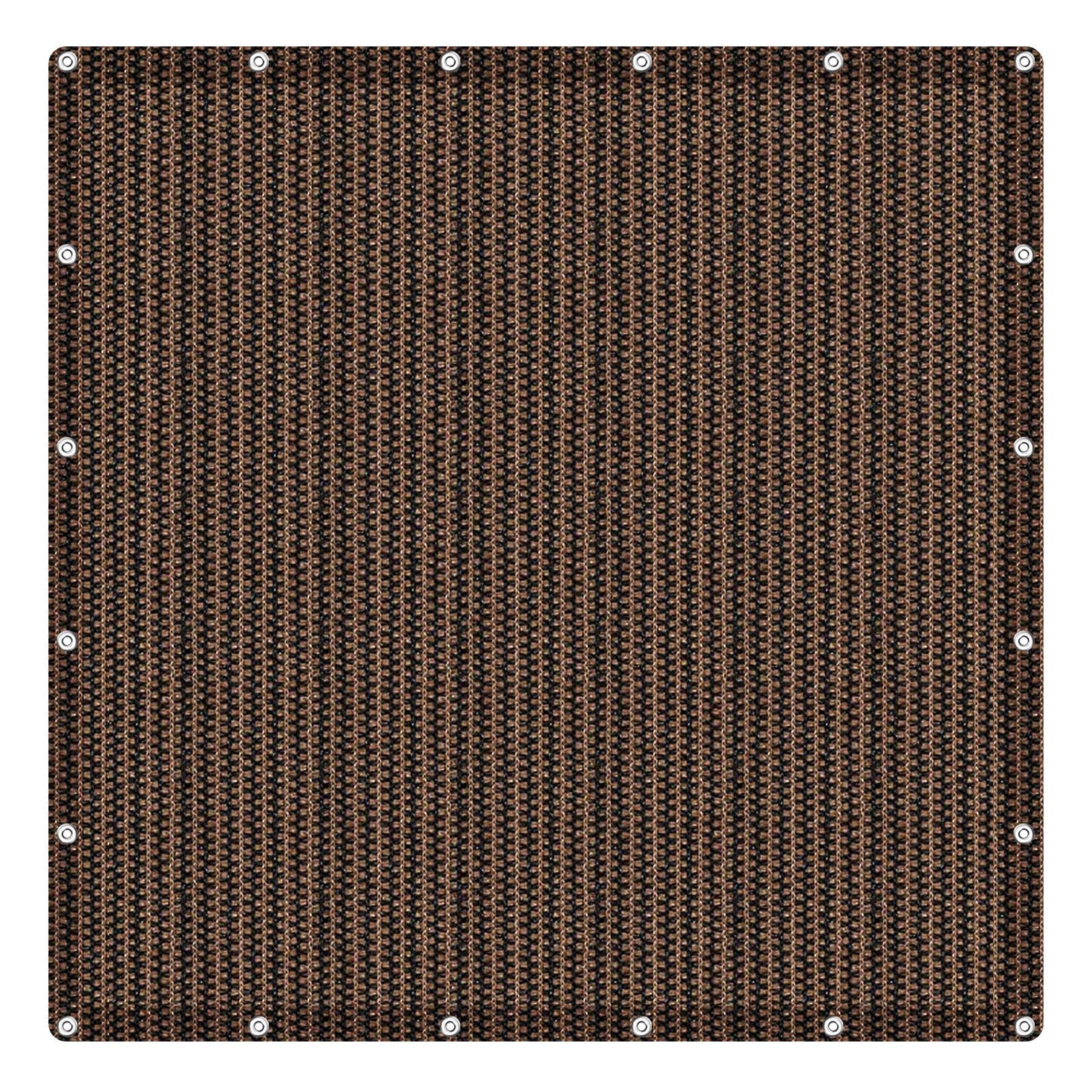 HDPE 90% Sun Block Shade Cloth Garden Netting Fabric (20'x20', Mocha ...