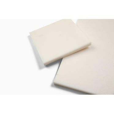 BuyPlastic Natural White HDPE Plastic Sheet 1/2" x 6" x 6", High ...
