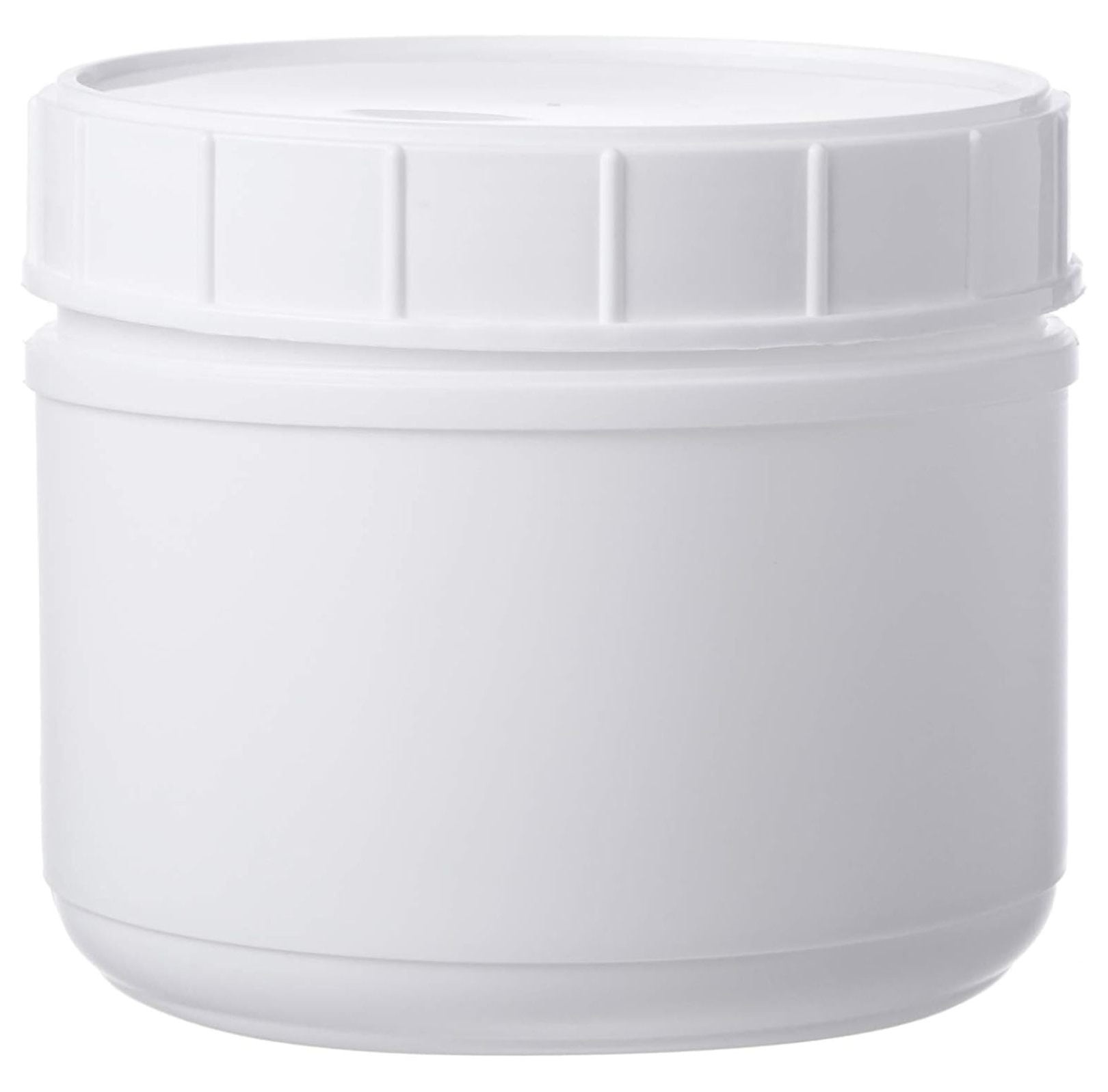 HDPE Canisters with Lids - 36 oz White Plastic Containers (12 Pack ...