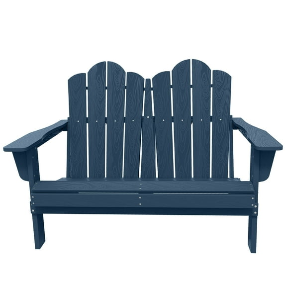 HDPE Folding Adirondack Chair, All-Weather Outdoor Patio Loveseat ...