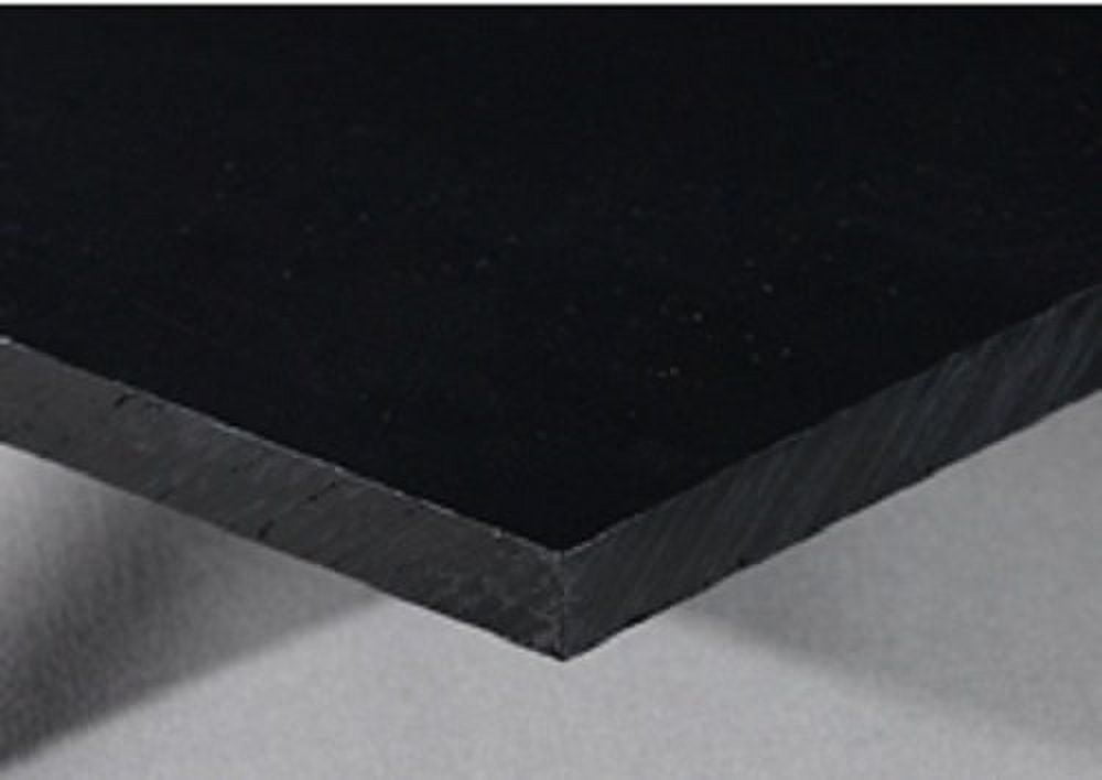 HDPE-HIGH Density POLYETHYLENE-Black 1/8" Thick-Pick Your Size (24" X ...