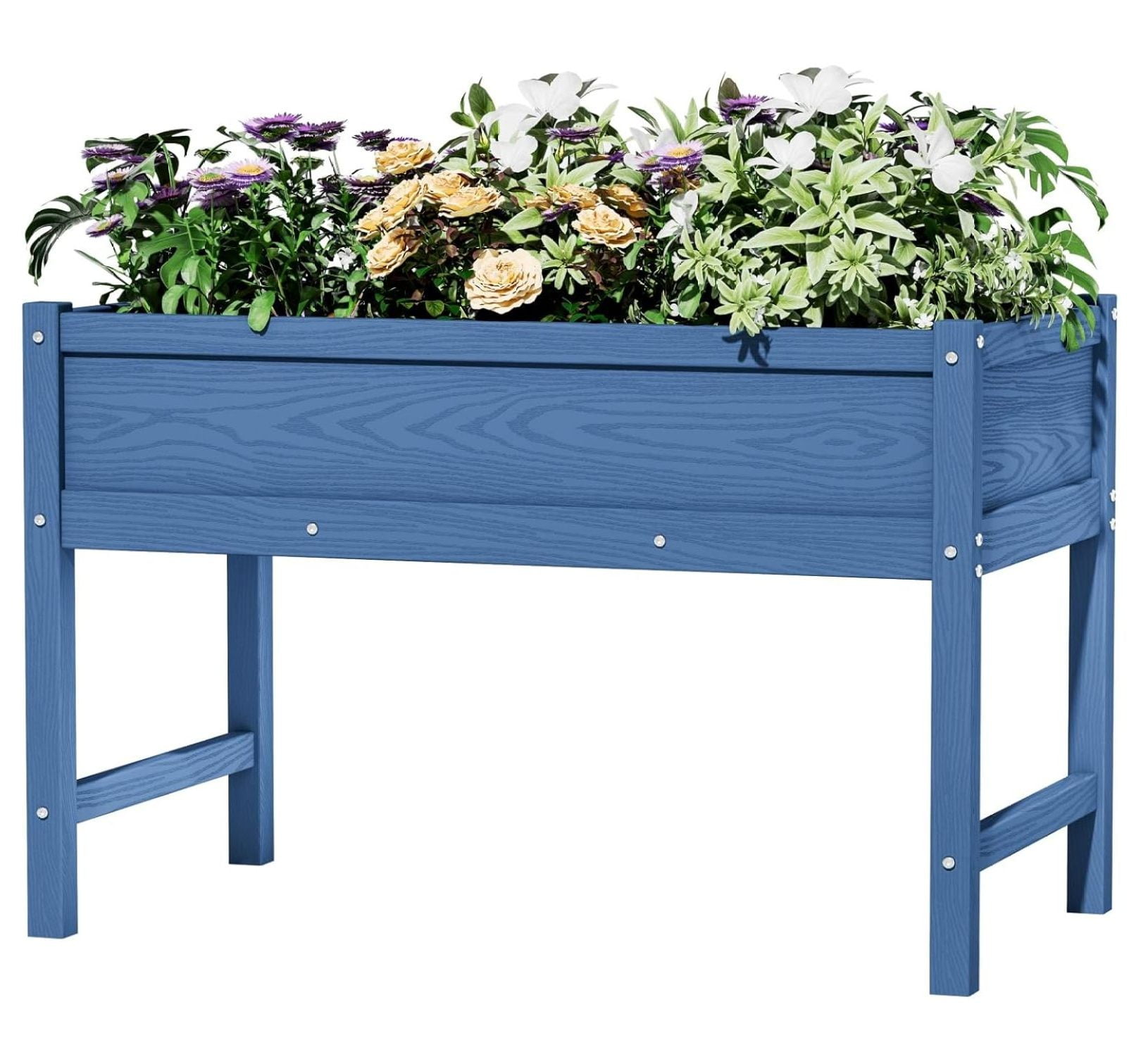 HDPE Raised Garden Bed with Legs, Outdoor All-Weather Elevated Planter ...