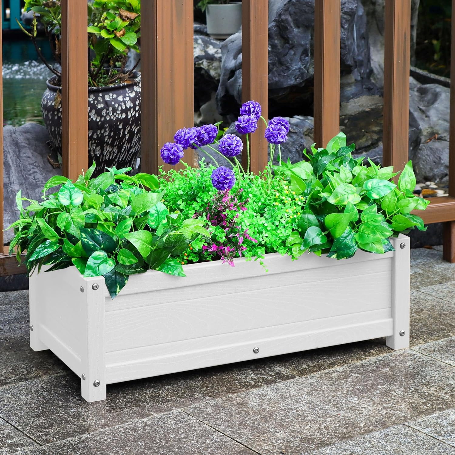 HDPE Raised Planter Box Outdoor,Rot-Resistant and Non-Cracking,Raised ...