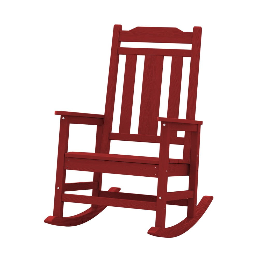 HDPE Resin Rocking Chair Extra Wide Outdoor Adirondack Chair - Walmart.com
