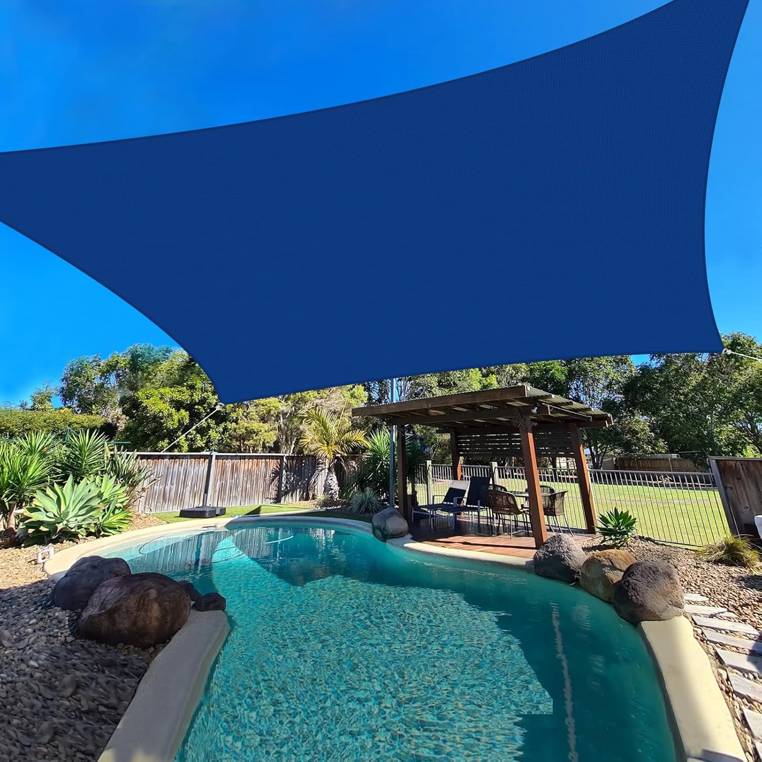 HDPE Sun Shade Sail Rectangle Canopy Shades for Outdoor Patio Pergola ...