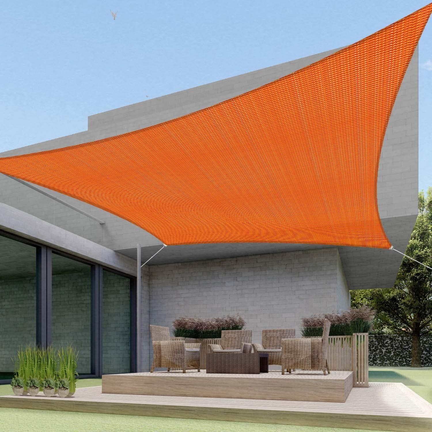 HDPE Sun Shade Sail Rectangle Canopy Shades for Outdoor Patio Pergola ...