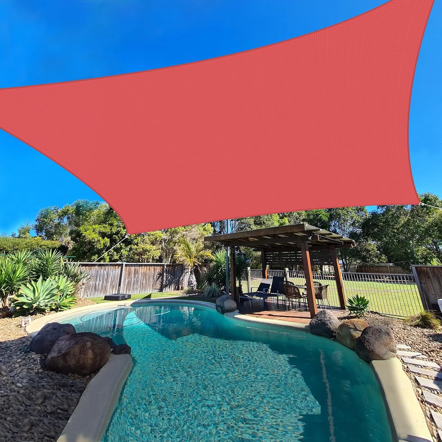 HDPE Sun Shade Sail Rectangle Canopy Shades for Outdoor Patio Pergola ...