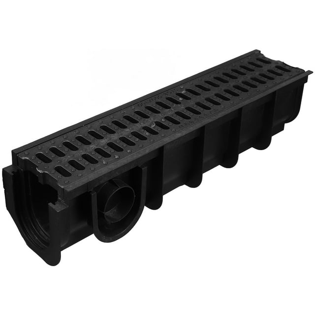 HDPE Trench Drain System 20.44x4.91 Inch UShaped Channel Drain with ...
