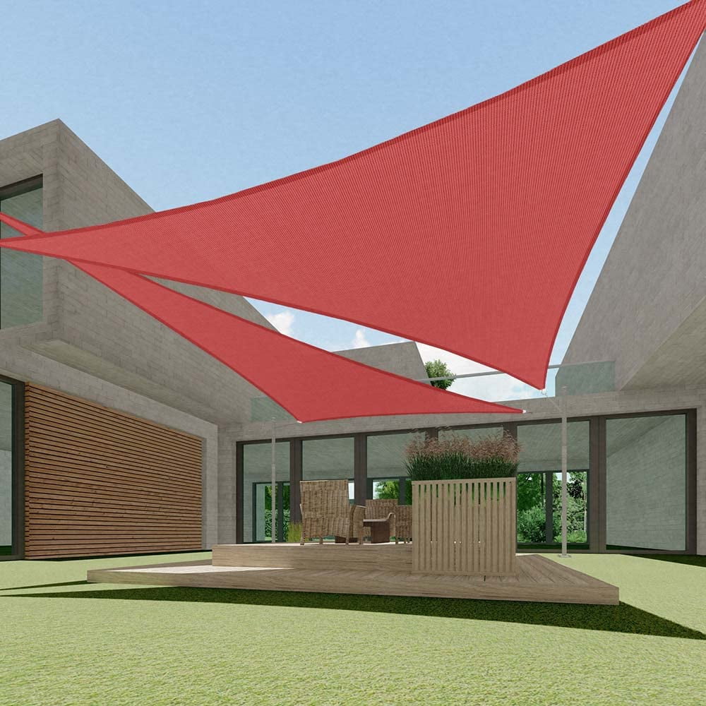 HDPE Triangle Sun Shade Sail 28x28x28 FT, Canopy Cover for Patio ...