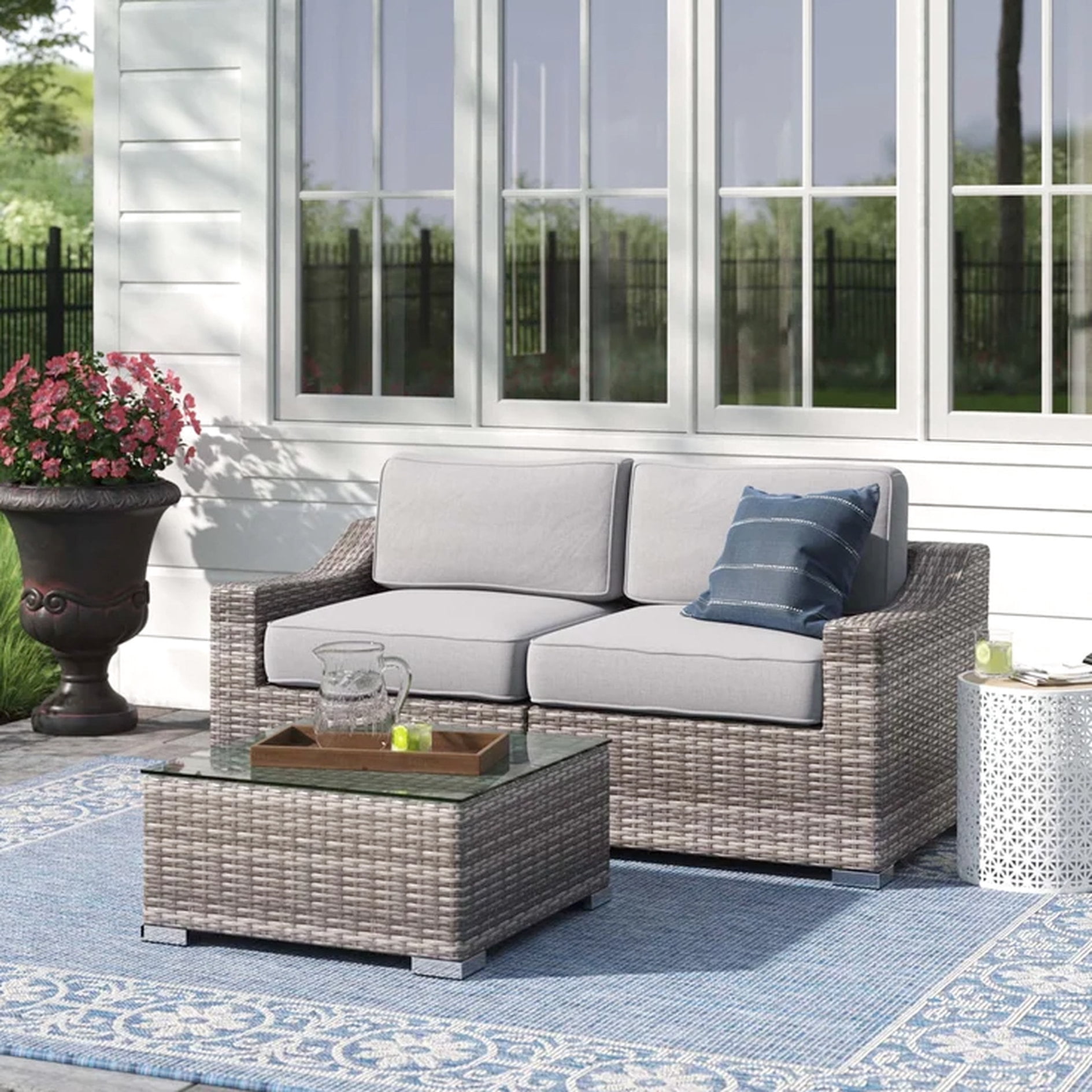 HDPE Wicker Frame+Deep Seating Design”-“Balconies/Porches+Supportive ...