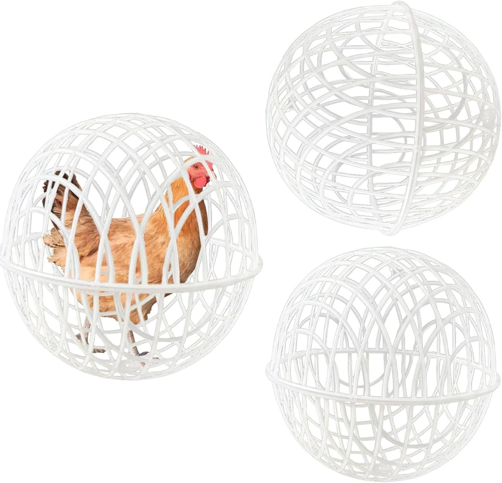 HDPPNQ Chicken Ball Cage Rolling for Chicks Rabbits Birds, Chicken Coop ...