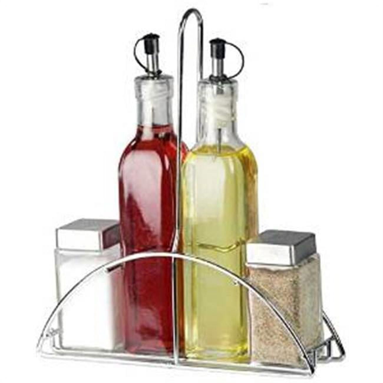 HDS TRADING CORP OV01703 4Pc Cruet Set with Stand - Walmart.com