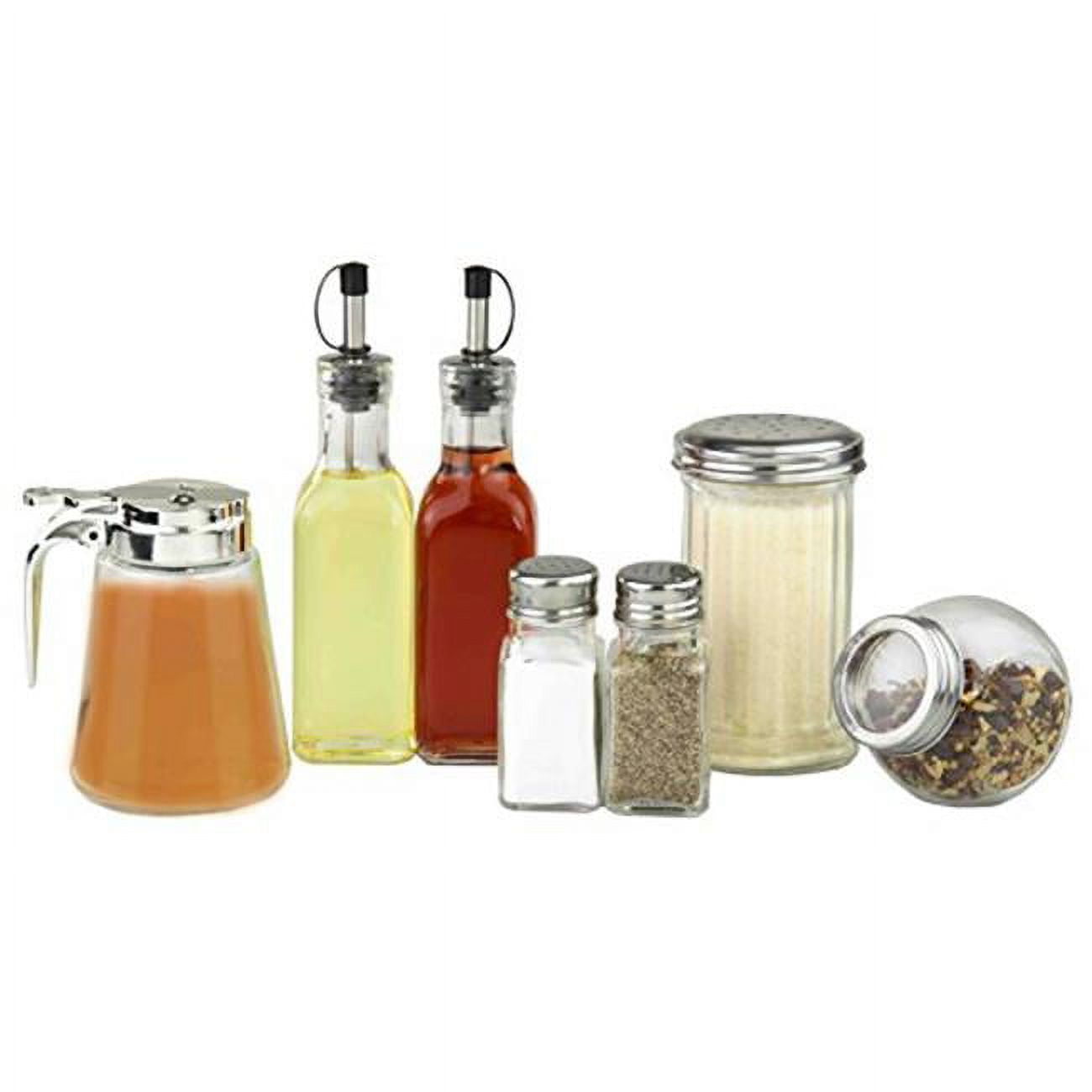 HDS Trading KS44342 Glass Condiment Set, 7-Pieces - Walmart.com