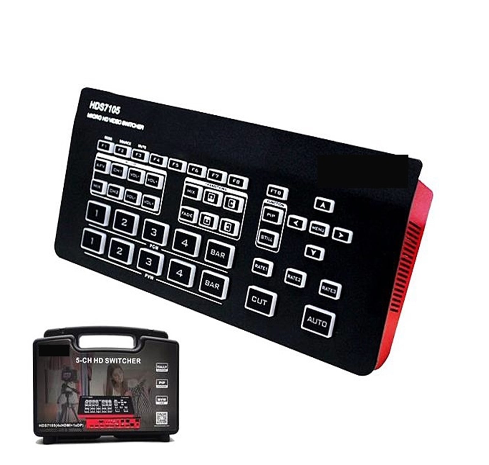 HDS7105 Video Switcher 5-CH Video Switcher 4*HDMI-compatible + 1*DP ...