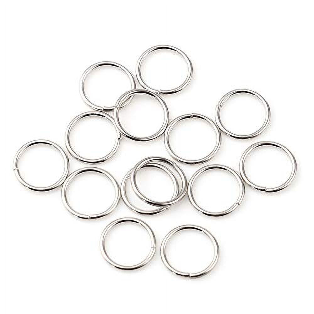 HDSupplies 200 Pieces - 14mm Jump Rings Silver Tone - 16 Gauge (1.2mm ...