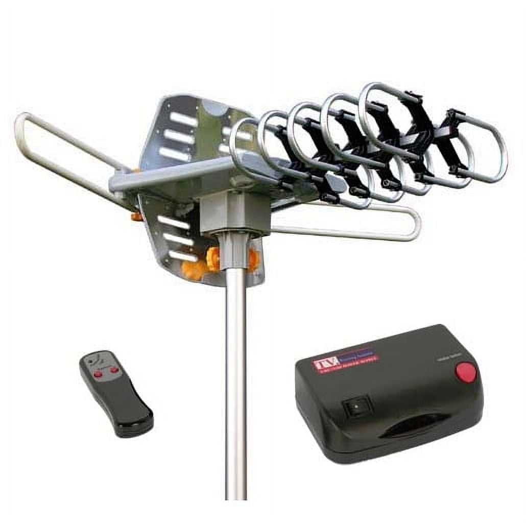 FOURPAIR HDTV Outdoor Antenna, Motorized Rotor, Remote, 150-Mile Range ...
