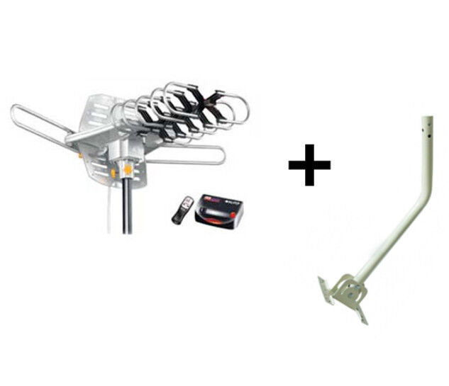 HDTV Outdoor Over The Air OTA Antenna with J-Pole Mast Mount Remote 150 ...