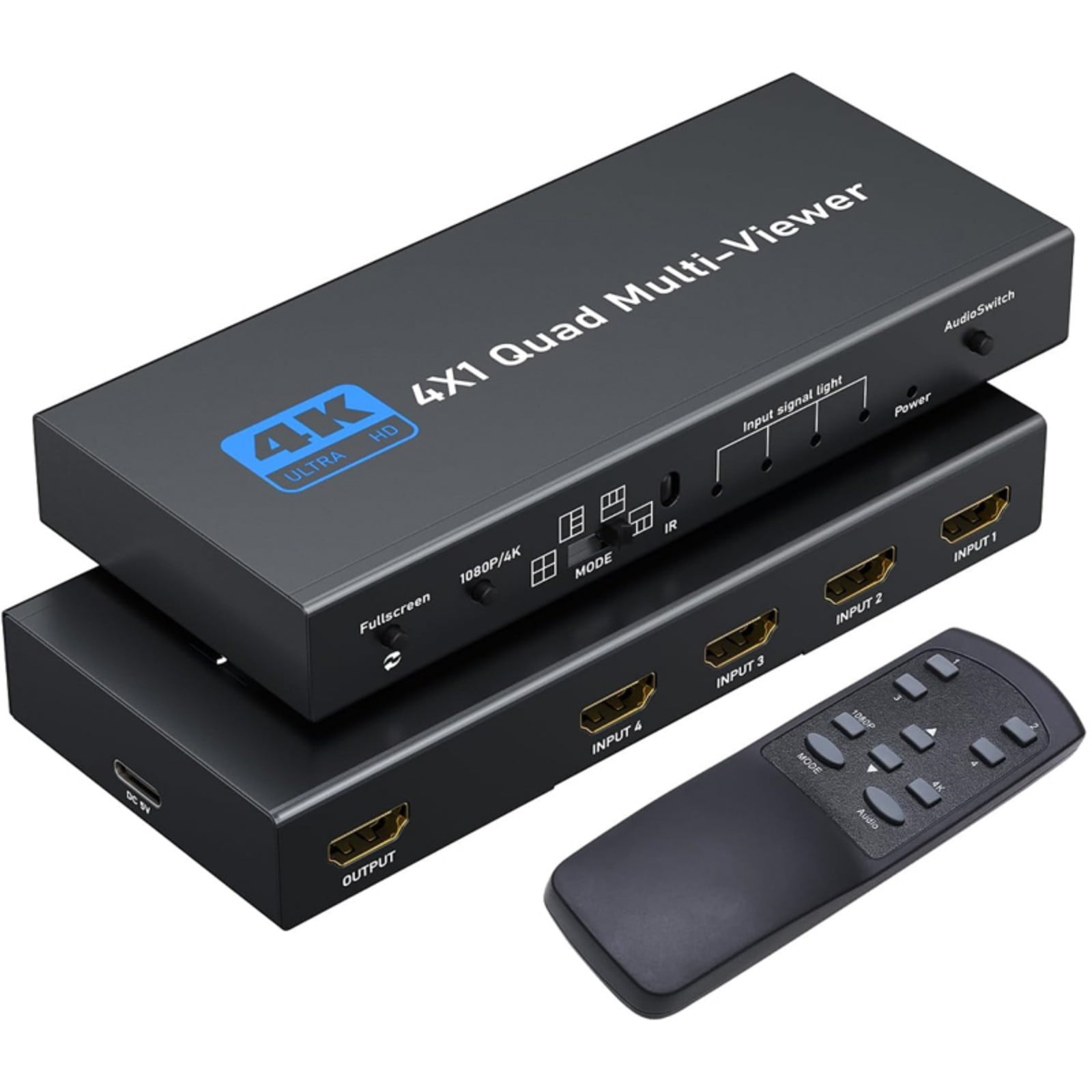 HDTV Splitter 4x1 Multi Display Switcher 1080P/60Hz Compatibility With ...