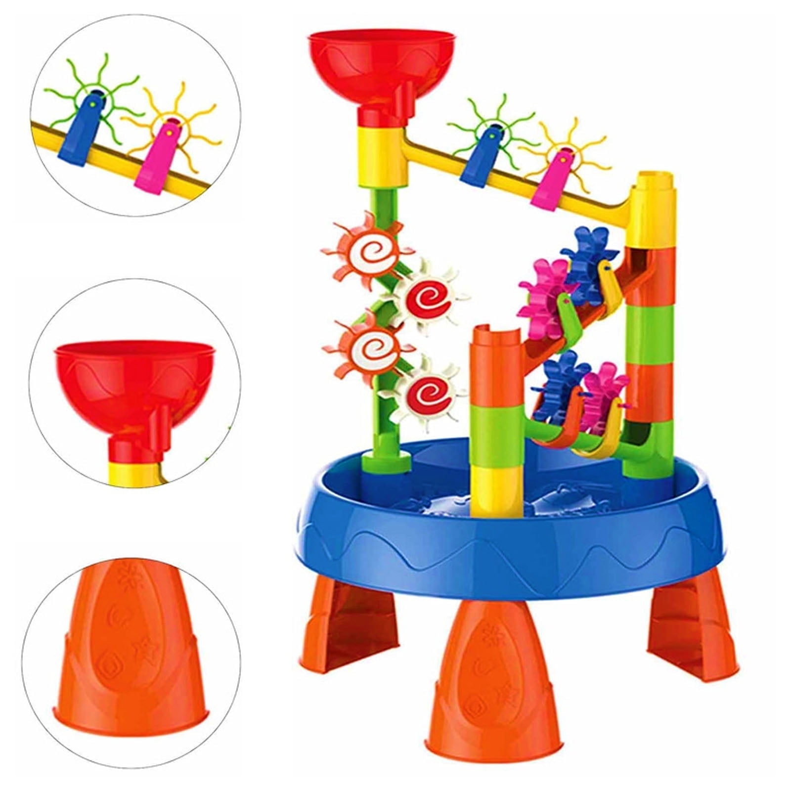 HDUTNGISN Waterwheel Funnel Table Set, 32PCS in Color Box,Gift for Boys ...