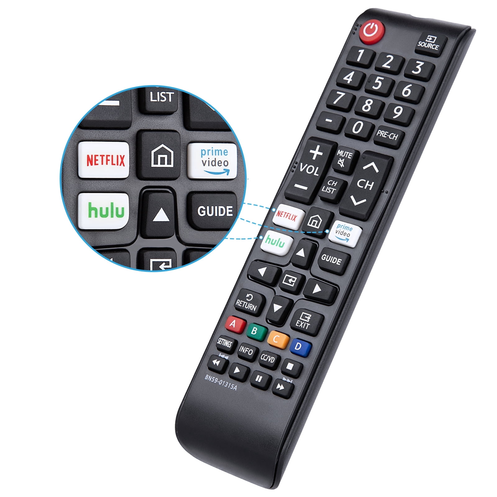 HDUYFYD Replacement BN59-01315A Remote Control for Samsung 4K UHD Ultra ...