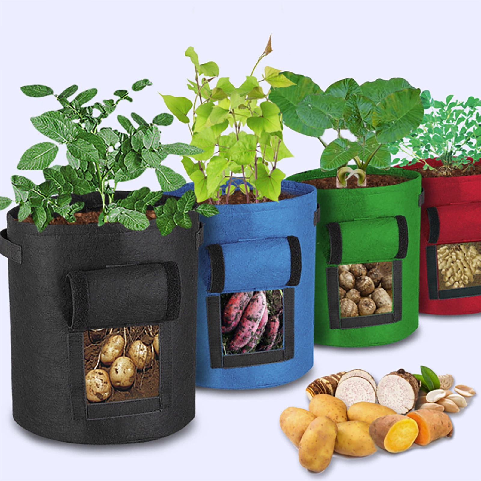 HDWUEN 10 Gallon Potato Plant Bags, with Handles, Nonwoven Cloth Fabric ...