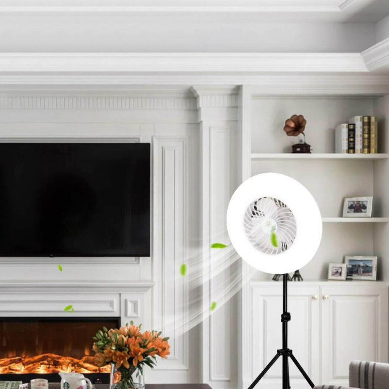 HDWUEN 110-265V Usable E27 Screw Fan Light Ceiling Fan with Lights ...