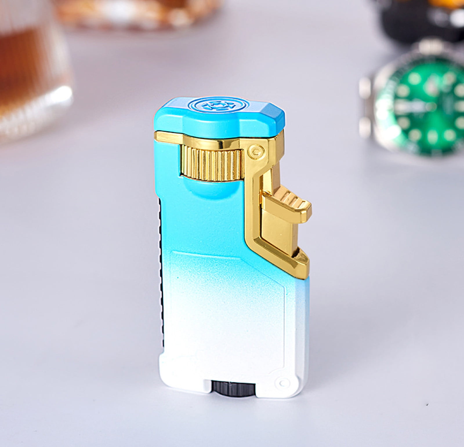 HDWUEN Metal Gas Lighter,Butane Torch Lighter for Outdoor BBQ Kitchen ...