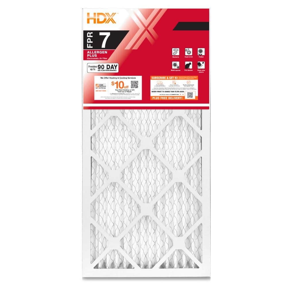 HDX 12 in. x 24 in. x 1 in. Allergen Plus Pleated Air Filter FPR 7 (3 ...