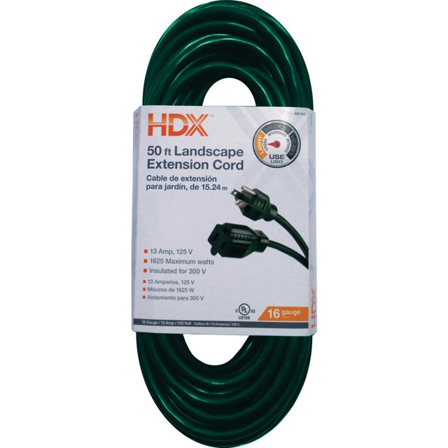 HDX 50 ft. 16/3 Extension Cord 809543 - New - Walmart Business Supplies