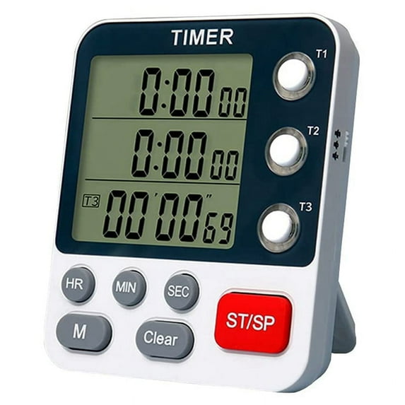 HE. Digital Dual Kitchen Timer,3 Channels Count UP/Down Timer,Cooking ...