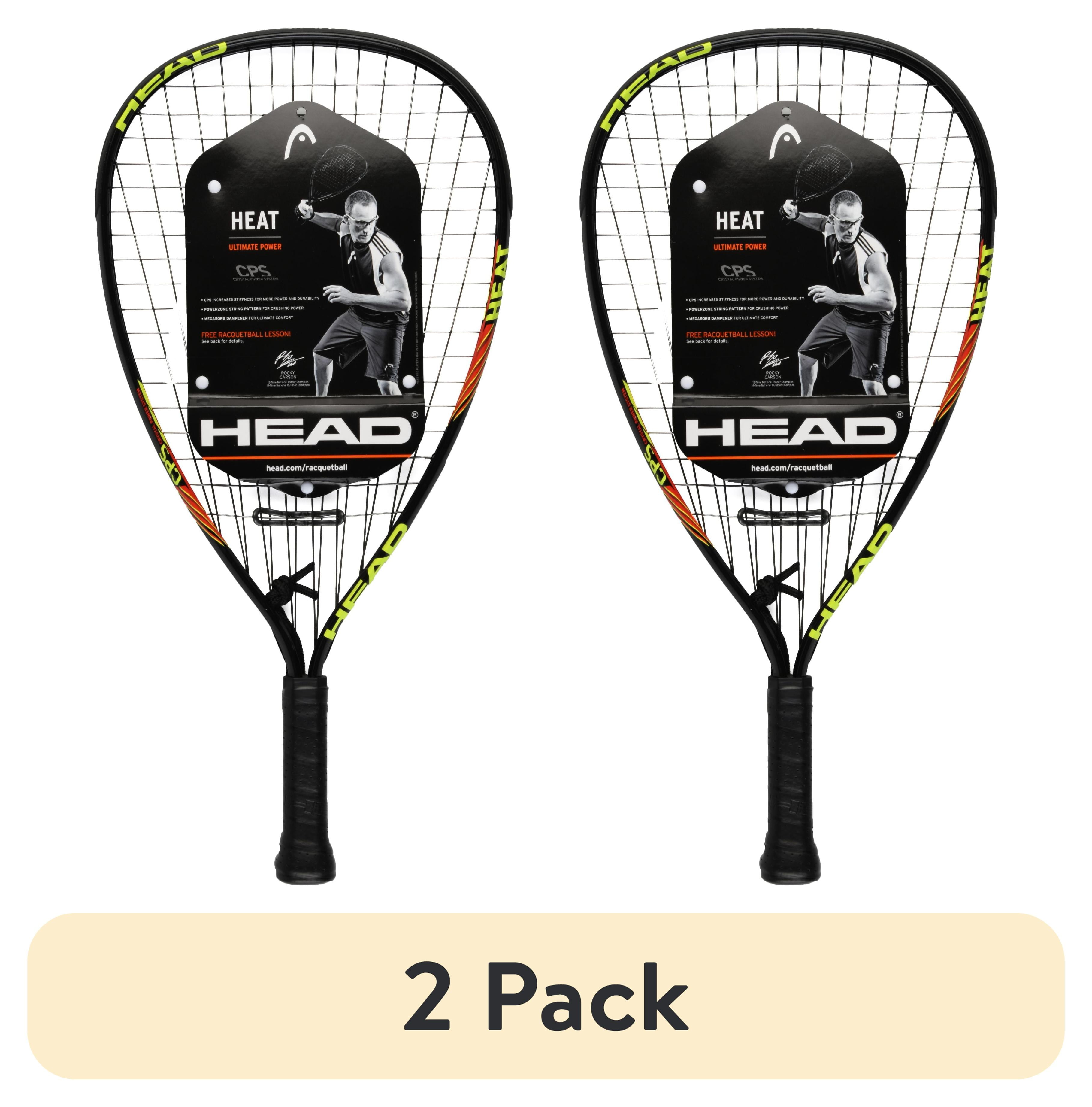 (2 pack) HEAD CPS Heat Racquetball Racquet, Pre-Strung, 107 Sq. in ...