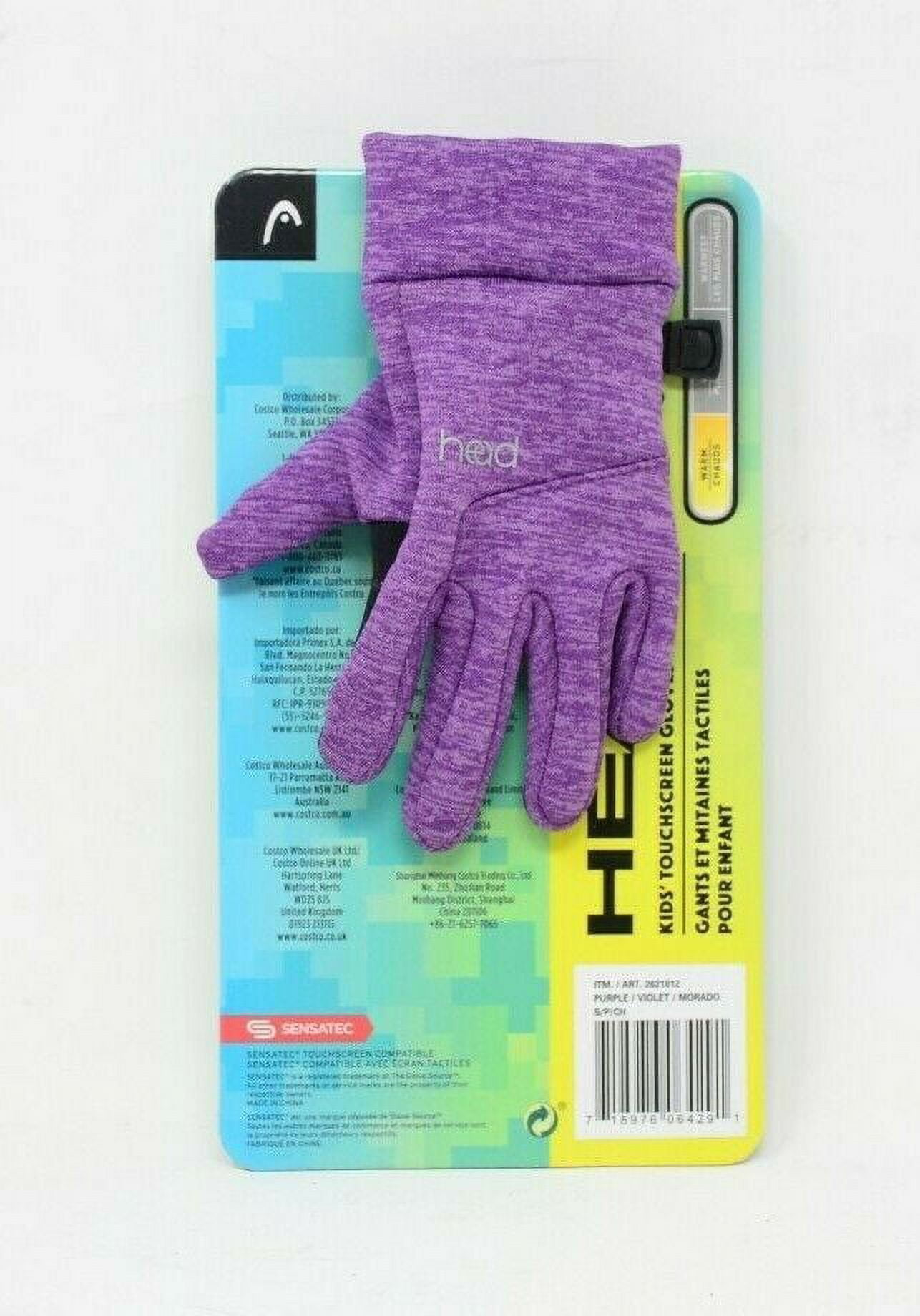 HEAD Kids' Touchscreen Gloves Mittens, Purple, Small, Sensatec ...
