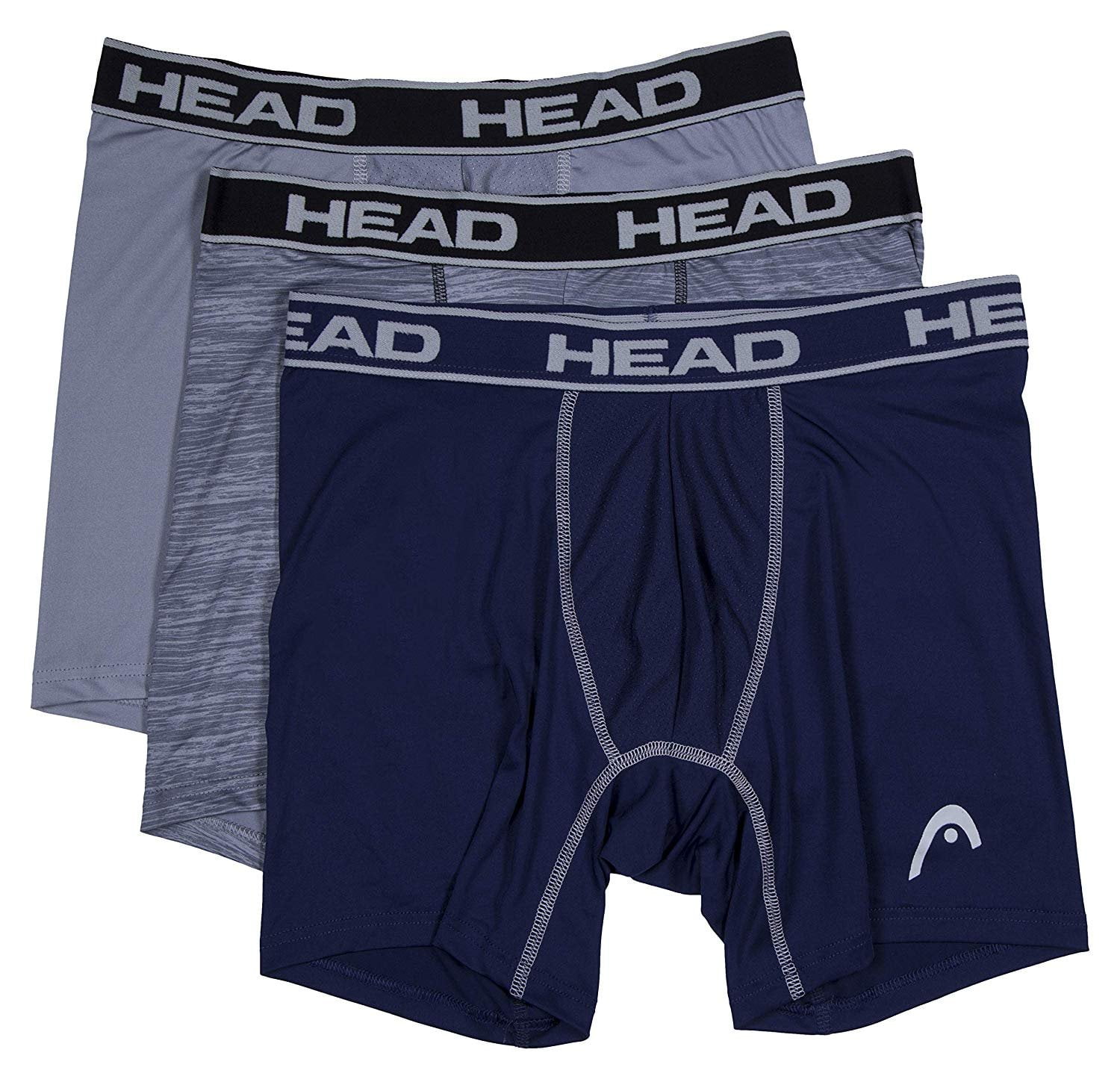 HEAD Mens Performance Underwear - 3-Pack Stretch Performance Boxer ...